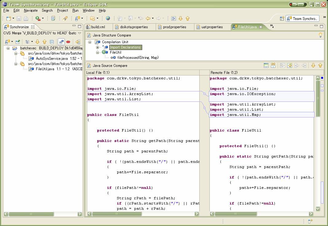 EclipseでCVSブランチ